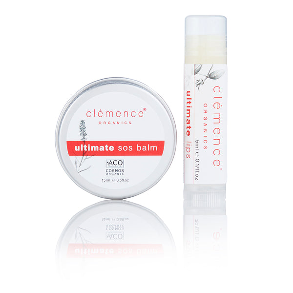 Ultimate SOS Balm & Ultimate Lips Gift Box - Clémence Organics